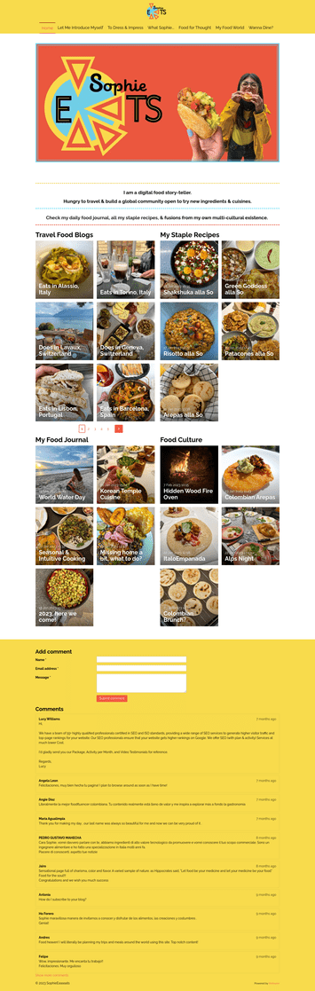 Example of websites built by clients | Webador