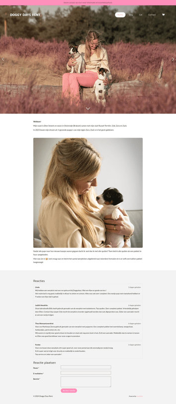Example of websites built by clients | Webador