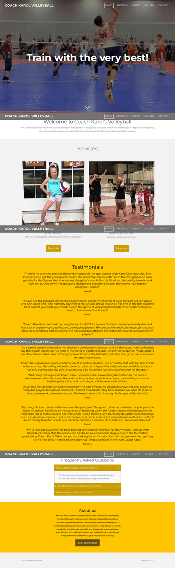 Example of websites built by clients | Webador